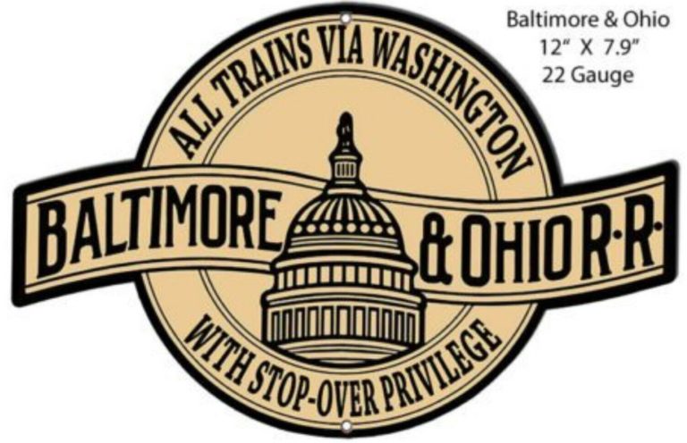 B&O Railroad Sign Baltimore and Ohio - MrTrain