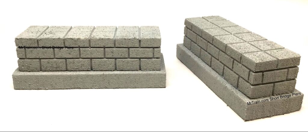 Gray G Scale Short Bridge Support Piers - Set of 2 Model Railroad ...