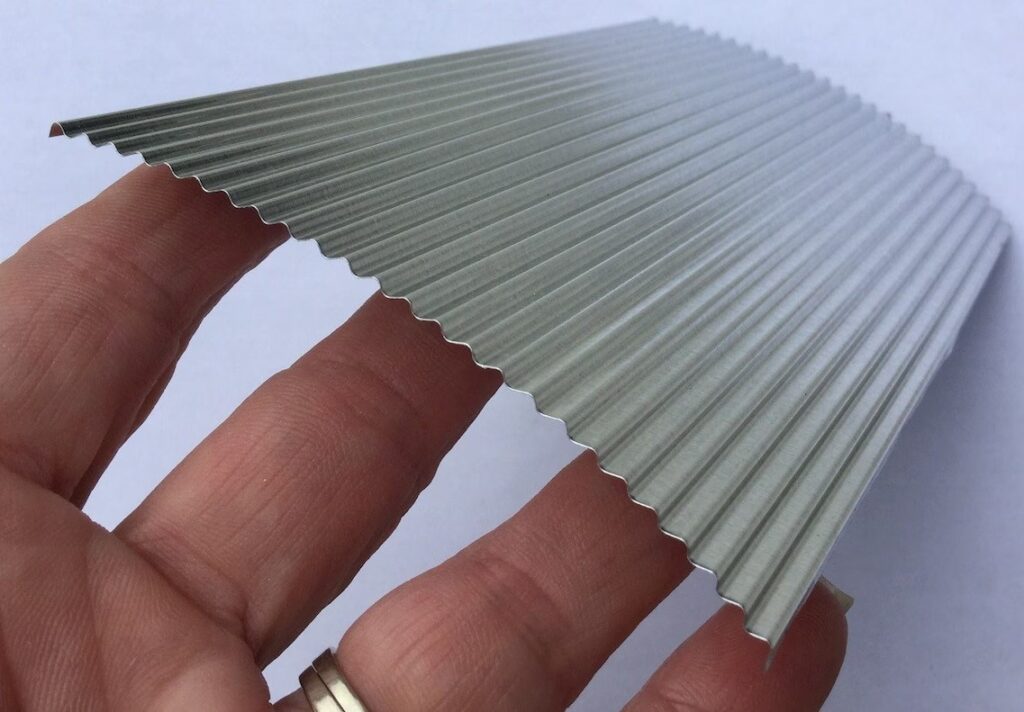Miniature Corrugated Aluminum Sheets | 6 Pieces | 6" x 3.5" | Made in ...