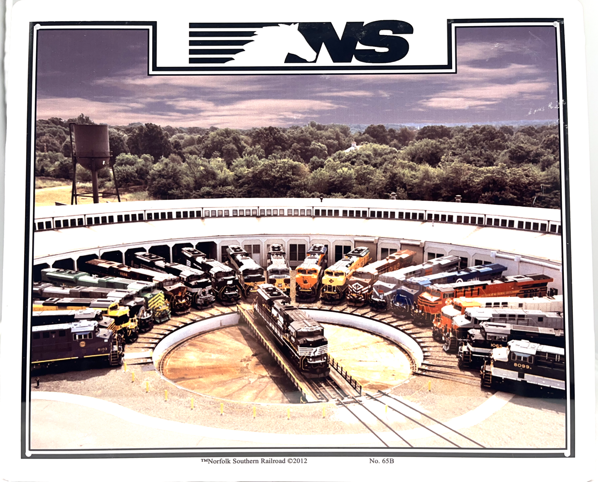 Norfolk Southern Railroad Turntable Train Sign | Aluminum | 12"x10 ...